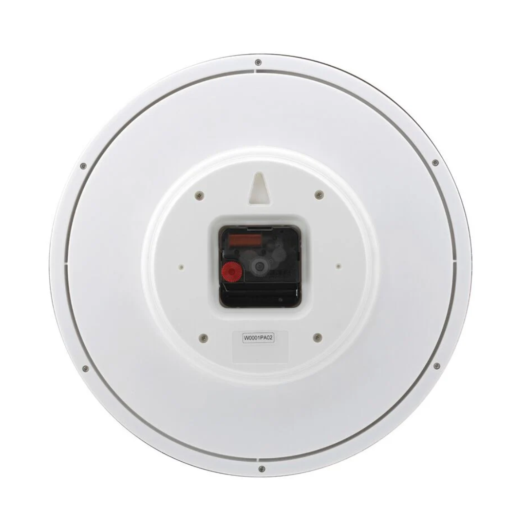 Titan Classic White Metallic Finish Wall Clock with Silent Sweep Techn ...