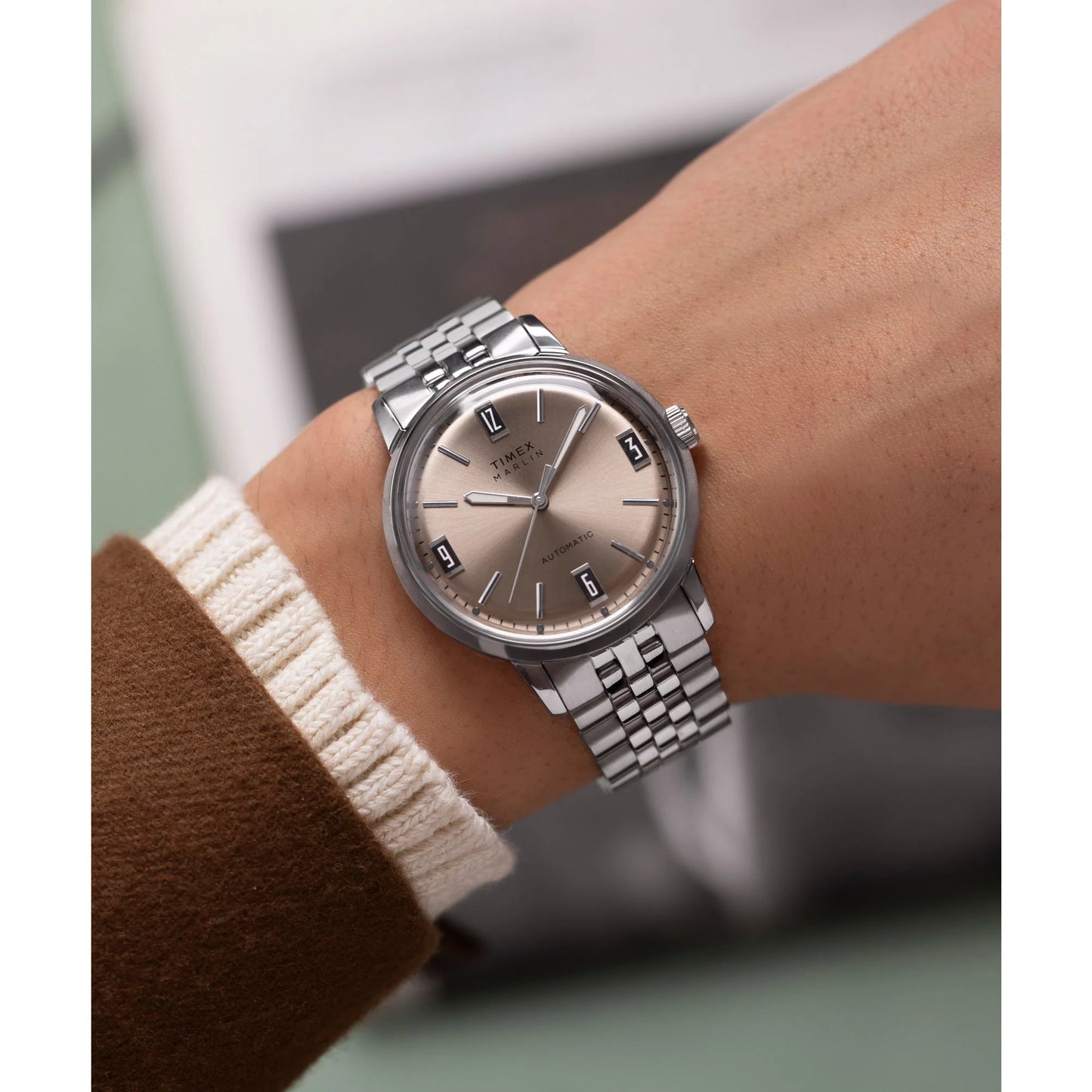 TIMEX Marlin Men Natural Round Dial Automatic Analog Watch - TW2W59200 ...